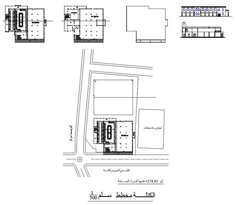 Mosque Building Plan And Elevation 2d View Cad Structure Layout File In Dwg Format