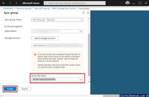 how to convert azure file sync from standard file share to premium file