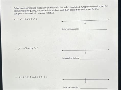 Solved Solve Each Compound Inequality As Shown In The Chegg