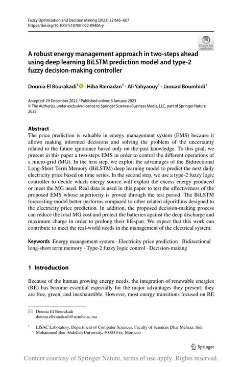 A Robust Energy Management Approach In Two Steps Ahead Using Deep Learning Bilstm Prediction