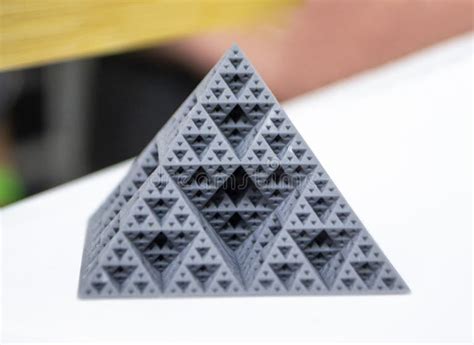 Abstract Model Pyramid Printed On 3d Printer Stock Image Image Of