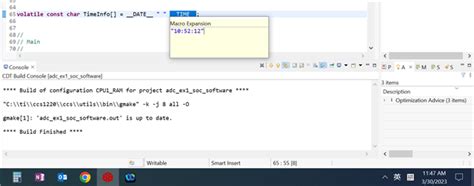 tms320f2800137 any method to automatic add the compile version and