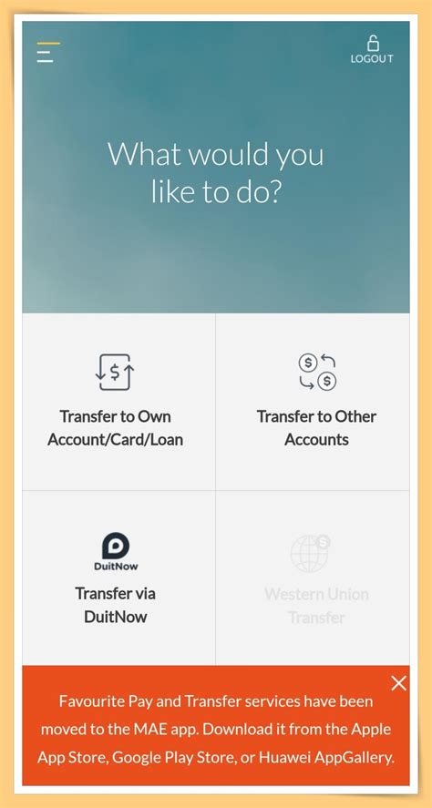 App I Maybank2u App不能转账了！想使用转账功能只能通过mae App！ Xuan