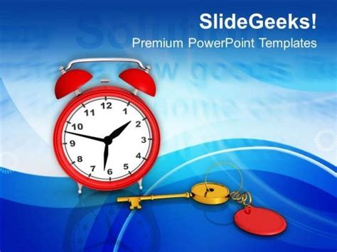 Solution Key Alarm Clock Time Management PowerPoint Templates Ppt Backgrounds For Slides