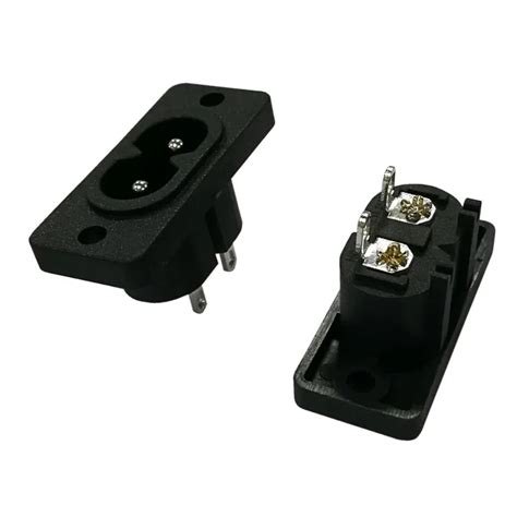 Adapter Iec C7 Power Cord Pcb Type 110v Plug 2 Male Inlet Socket Buy Male Plug Power Inlet