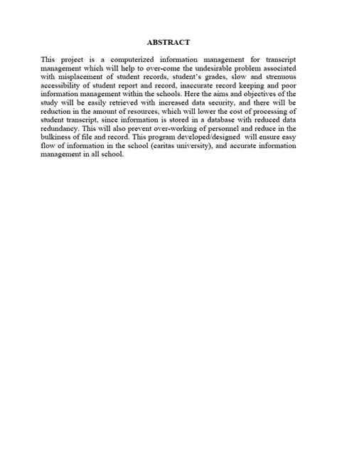 Chapter One And Two Grading And Transcript System Pdf Information