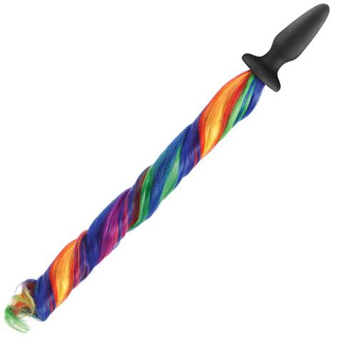 Unicorn Tails Silicone Anal Plug And Rainbow Tail Rodeoh