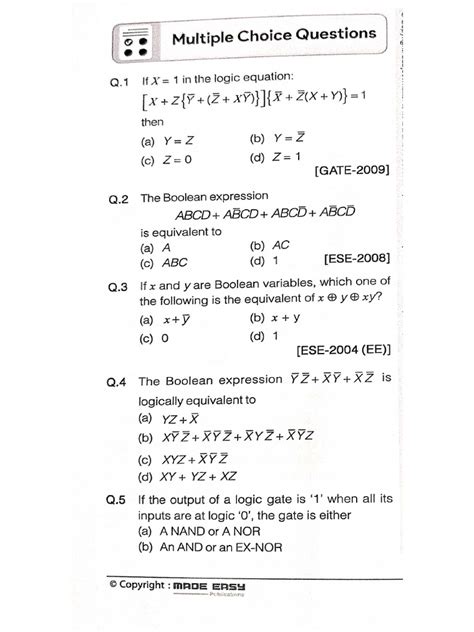 Digital Cs Ch 2 Boolean Algebra And Logic Gates Pdf