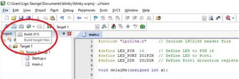 Blinking Led Using Lpc2148 And Keil Ide Arm Microcontroller Tutorial
