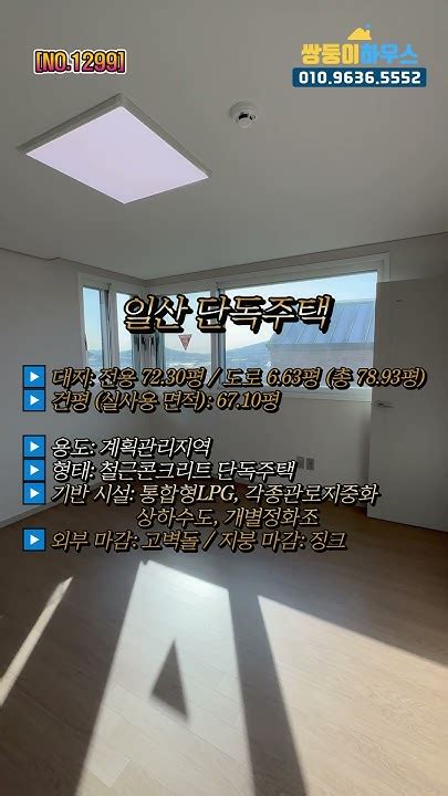 일산 도심권 확트인 조망 넓은 마당 벙커주차장 있는 고양전원주택 Youtube