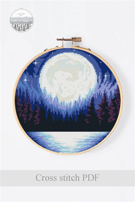 Branch Tree Modern Cross Stitch Pattern Pdf Landscape Counted Cross