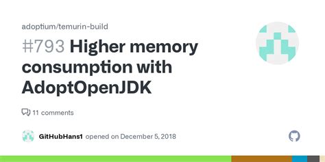 Higher Memory Consumption With AdoptOpenJDK Issue Adoptium Temurin Build GitHub