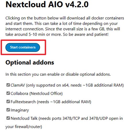 nextcloud all in one mit docker compose und traefik installieren