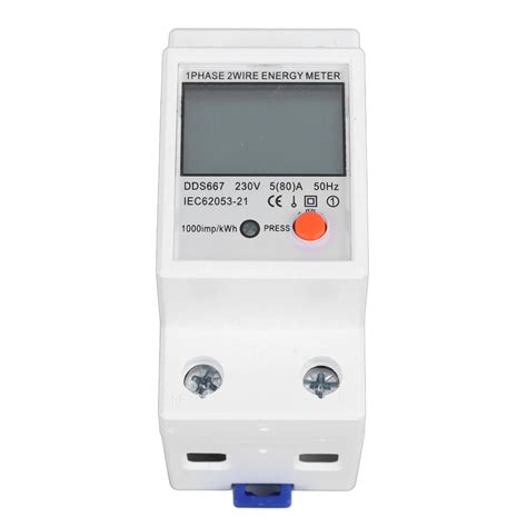 Multifunctional Power Meter 1 Phase Lcd Display Energy Monitor 200250v For Electrical Safety