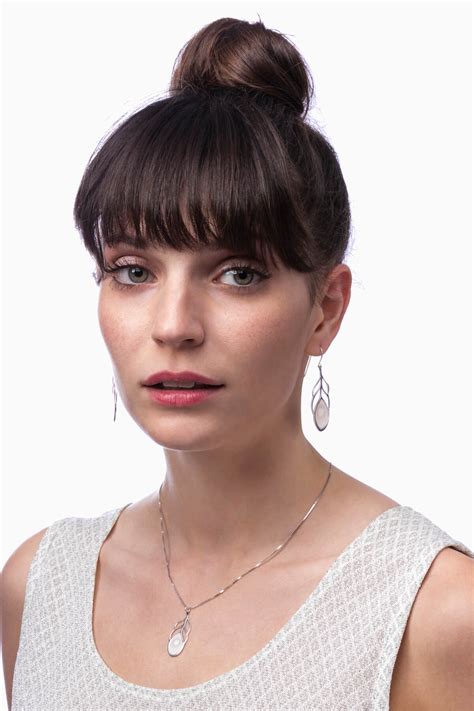 Silver Peacock Feather Earrings Adina Plastelina