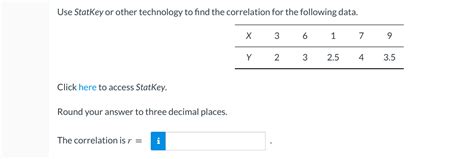 Solved Use Statkey Or Other Technology To Find The