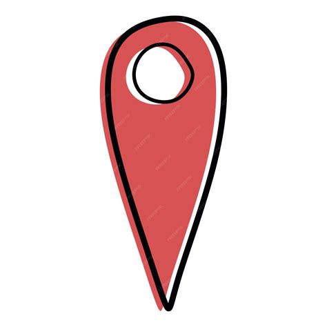 Premium Vector Red Map Location Doodle Icon Vector Color Linear Pointer Or Mark Isolated On