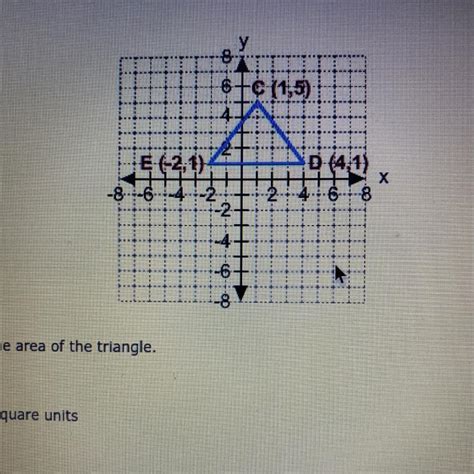 Find The Area Of The Triangle A 12 Square Units B 55 Square Units C 24
