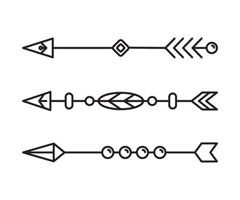 Decorative Arrow Line Art Vector Art At Vecteezy