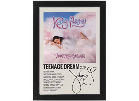 Katy Perry Teenage Dream Album Cover Signed Poster 5 X 7 Sold By
