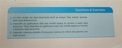 Solved Questions Exercises In What Sense Are Data Chegg