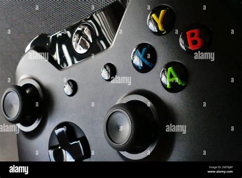 A Macro Shot Of An Xbox One Video Games Controller With Different Keys Stock Photo Alamy
