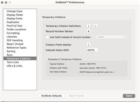 ms word endnote settings endnote general discourse