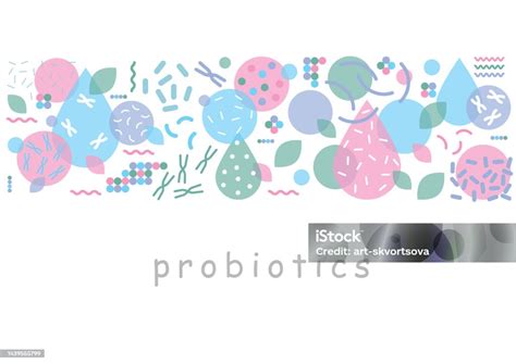 Probiotics 박테리아 벡터 디자인입니다 유산 균 Probiotic 박테리아와 디자인의 개념 프로 바이오 틱 건강 영양 성분이 함유 된 디자인 박테리아에 대한 스톡