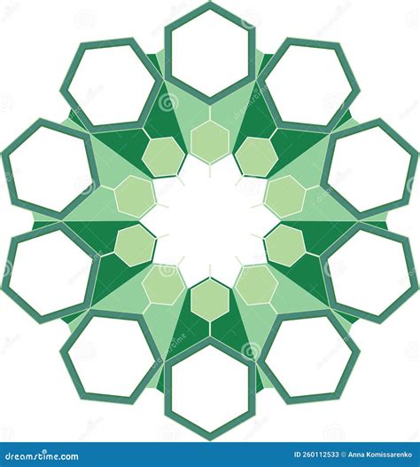 Business Ecosystem Organisation Hexagone Diagram Scheme Template