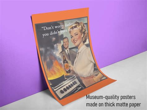 1950s Retro Poster Art Print Vintage Funny Wall Art Couples