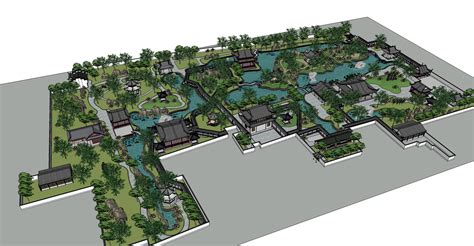 Su模型丨拙政园苏州古典园林建模 景观研习社