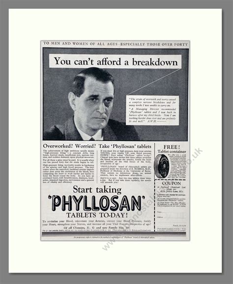 Phyllosan Chlorophyll Tablets Vintage Advert 1934 Ref Ad66811