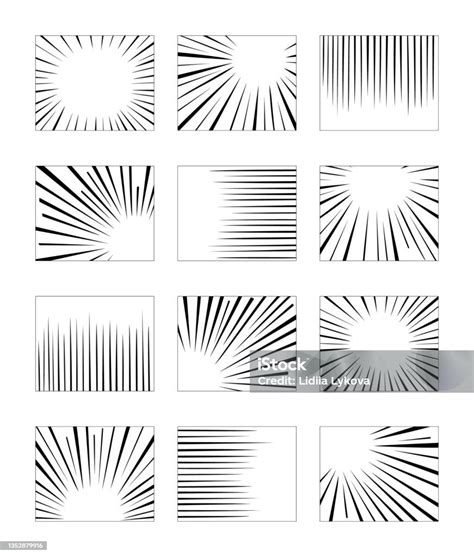 흰색 배경에 격리된 만화 모션 라인을 설정합니다 코믹 액션 프레임 라인 만화 책에 대한 효과의 템플릿 만화 스타일에 대한 스톡 벡터 아트 및 기타 이미지 Istock