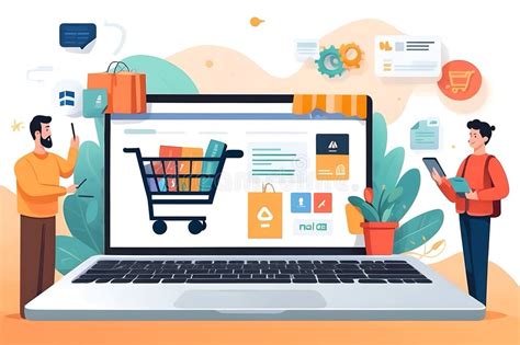 A Concept Of A Developing E Commerce In The Modern World Stock Image