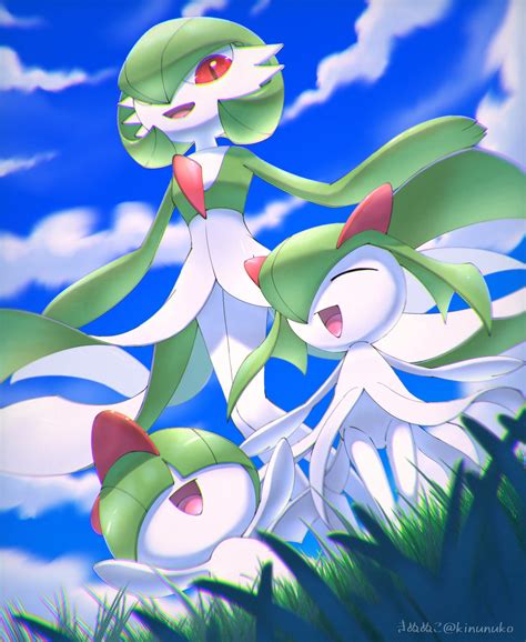 Kinunuko Gardevoir Kirlia Ralts Nintendo Pokemon Highres Artist