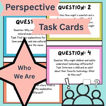 PYP Task Cards Who We Are Key Specified Concept Perspective