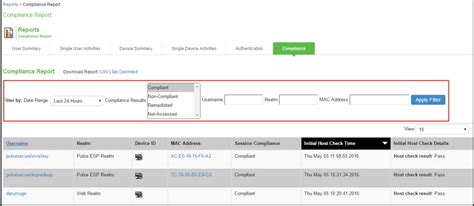 using host checker reports and logs