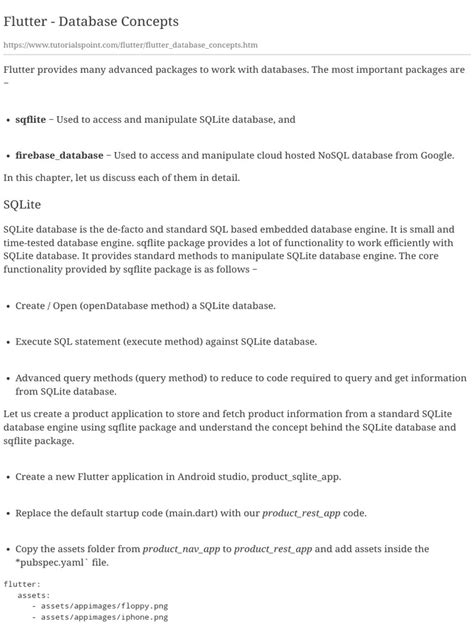 Flutter Database Concepts1709568879600 Pdf Databases Computing