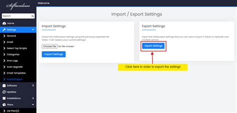 Importexport Settings