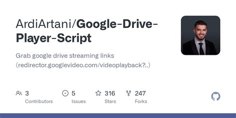 GitHub ArdiArtani Google Drive Player Script Grab Google Drive Streaming Links Redirector