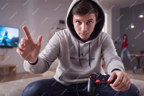 Premium Photo Floating Game Controller Trick