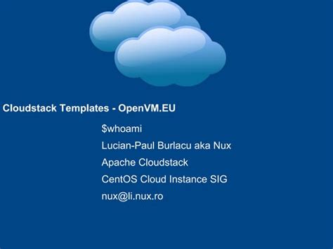 Cloudstack Templates With Openvm Ppt