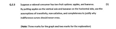 Solved 3 Suppose A Rational Consumer Has Two Fruit Options