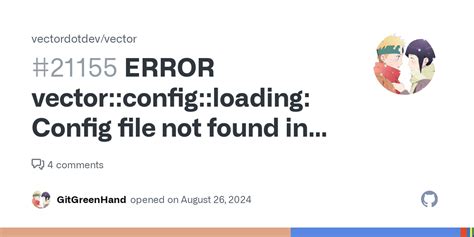 Error Vectorconfigloading Config File Not Found In Path Pathetcvectorvectoryaml