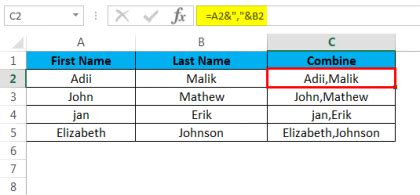 Combine Cells In Excel Examples How To Use Combine Cells