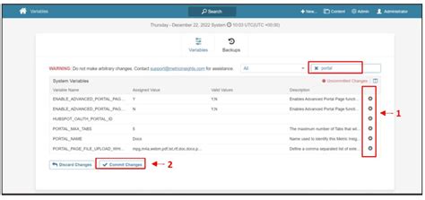 Implementation Of Portal Pages In Metric Insights Useready