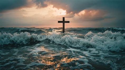 Crossing Waves A Symbolic Journey Across The Sea Stock Illustration Illustration Of Force