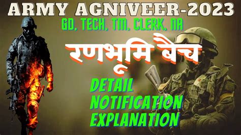 Agniveer Indian Army Agniveer Detailed Notification 2023 By Hardesh Chauhan Sir Youtube