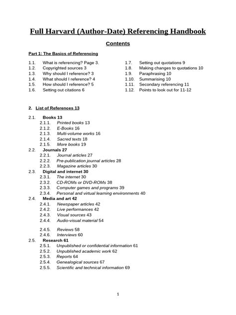 Harvard Referencing Handbook Pdf Citation Thrombosis