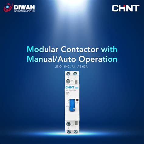 Chint Nch8 M Modular Contactor With Manual Operation 16 63a One Click